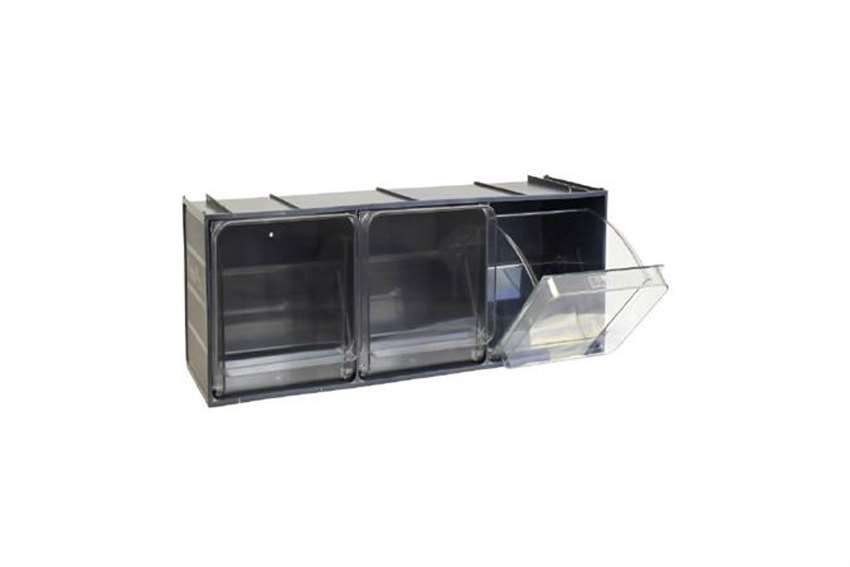 Mobil Plastic - Tilting bin module 3 tilting bins - crystal box serie